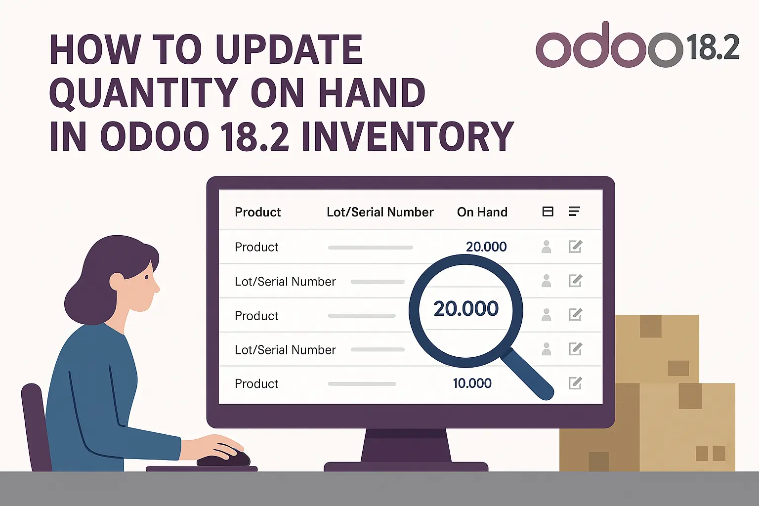 How to Update Quantity on Hand in Odoo 18.2 Inventory | MoonSun